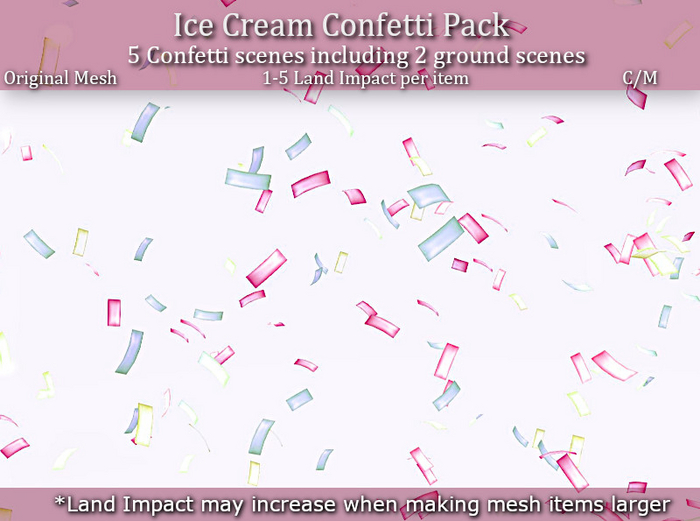 Second Life Marketplace - LOVE SUPERSTORE - ICE CREAM CONFETTI PACK